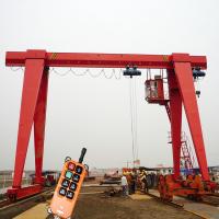 China 20t Lifting  Remote Single Beam Gantry Crane With Electric Hoist For Outdoor Using for sale