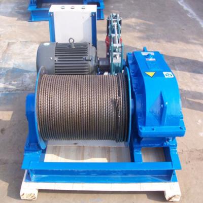 China 10t h12m Mechanical Workshop 415V M5 Q235B Wire Rope Pulling Winch for sale