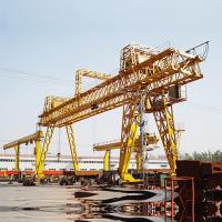China 50/10 Ton Double Beam Gantry Crane Truessed Type Cabin Control for sale