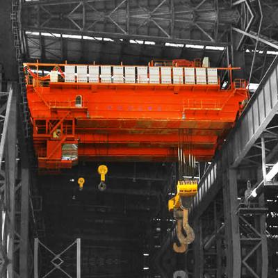 China Customize 100/30 Ton Heavy Duty Ladle Lifting Electric Overhead Traveling Crane For Steel Melt Workshop for sale