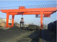 China Heavy Duty Cabin Control 10 TONS Bucket Double Girder Gantry Crane Box Type for sale