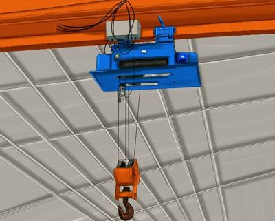 China 5Ton Box Type Single Beam Pendent Line Control Bridge Casting Crane for sale