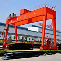 China 10Ton Double Girder Electric Traveling Gantry Crane With Electromagnetic Plate for sale