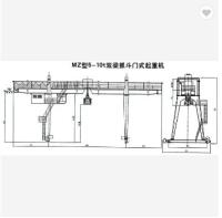 China 10 Tons Double Beam Grab Mobile Rail Gantry Crane Truss Type for sale