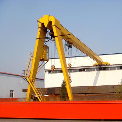 China 16T Single Girder Travelling Semi Gantry Crane With Electric Hoist for sale
