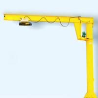 China 360 Degree Articulating Column Pillar Mounted Jib Crane 3T With Electric Rope Hoist for sale