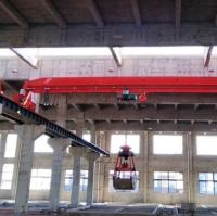 China Variable Speed Single Girder Wireless Remote Control Bridge Crane With Bucket for sale