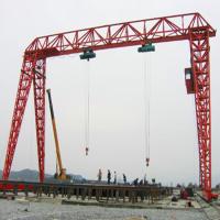 China 120t MG Double Girder Gantry Crane Cabin Control With Two Trolly Lift for sale