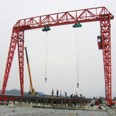 China 120t MG Double Girder Gantry Crane Cabin Control With Two Trolly Lift for sale