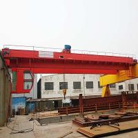 China 16 Ton Double Beam Electric Bridge Traveling Crane Heavy Duty Remote Control for sale