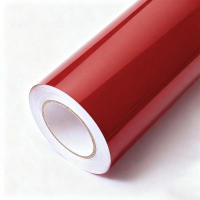 China Waterproof Gloss Vinyl Car Wrap Rouge Red Vinyl Film For Cars HYC1077 for sale