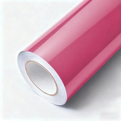 China PVC Gloss Pink Vinyl Wrap Anti Scratch Vehicle Wrap Roll OEM / ODM HYC1080 for sale