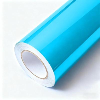 China Durable Gloss Ice Blue Vinyl Wrap Waterproof High Gloss Vinyl Wrap For Cars for sale