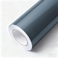 China 1.52mx17.5m Gloss Vinyl Car Wrap High Density Gloss Grey Vinyl Wrap OEM / ODM HYC1096 for sale