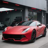 China Customized Matte Red Vinyl Wrap UV Protection PVC Car Wrap Abrasion Resistant HYH1068 for sale