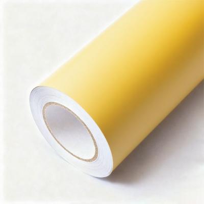 China OEM / ODM Vehicle Matte Wraps Lightweight Matte Yellow Vinyl Wrap HYH1150 for sale