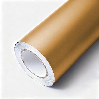 China Fade Resistant Matte Vinyl Car Wrap Customized Matte Gold Car Wrap Durable HYH1037 for sale