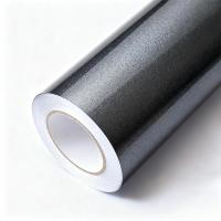 China Flexible Dark Grey Metallic Vinyl Wrap OEM / ODM Car Wrap Roll HYM1034 for sale
