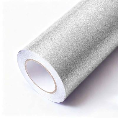 China Anti Scratch Glitter Car Wrap OEM / ODM Silver Glitter Vinyl Wrap HYH1052 for sale