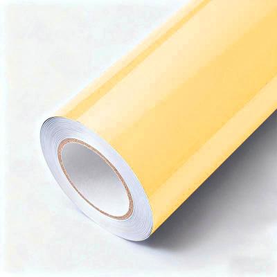 China 1.52mx17.5m Color Vinyl Wrap Anti Scratch Gloss Yellow Vinyl Wrap OEM / ODM HYC1107 for sale