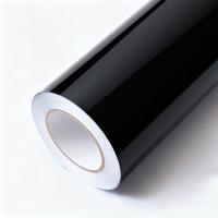 China Customized Satin Black Vinyl Wrap Waterproof Black Car Wrap Roll Anti Scratch HYM1110 for sale