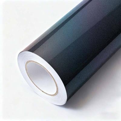 China Scratch Resistant Black Rainbow Vinyl Wrap OEM / ODM Rainbow Vortex Wrap HYC1007 for sale