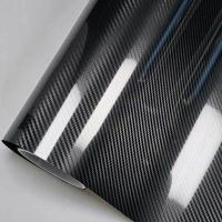China Weather Resistant Black Carbon Fiber Wrap OEM / ODM High Gloss Carbon Fiber Wrap HYM1114 for sale