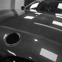 China Weather Resistant Black Carbon Fiber Wrap OEM / ODM High Gloss Carbon Fiber Wrap HYM1114 for sale