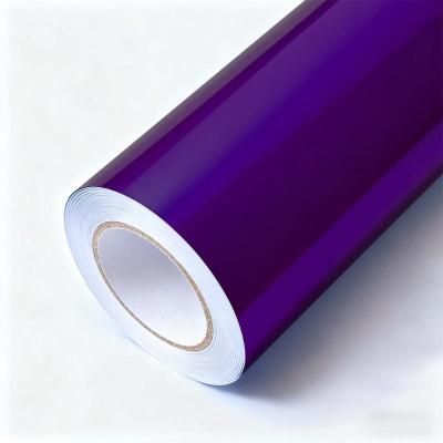 China Customized Gloss Vinyl Car Wrap Waterproof Black Purple Car Wrap Anti Scratch HYH1118 for sale