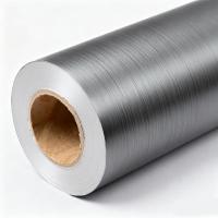 China Matte Metallic Grey Vinyl Wrap 1.52mx17.5m Brushed Metal Car Wrap Waterproof HYH1166 for sale