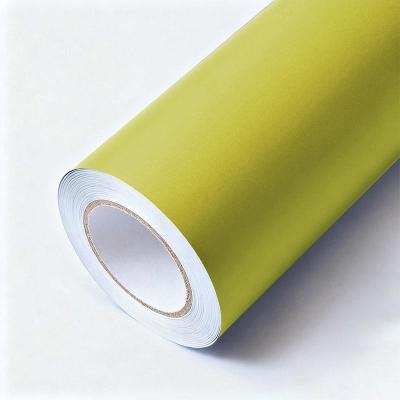 China Waterproof Holographic Car Wraps Anti Scratch Lemon Yellow Car Wrap Customized HYH1049 for sale