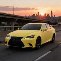 China Yellow Color Vinyl Wrap Durable Diamond Vinyl Car Wrap Anti Scratch HYC1032 for sale