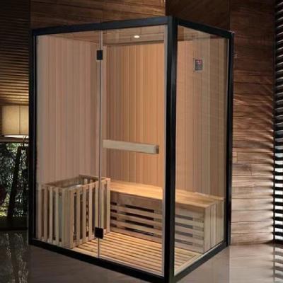 China Affordable Eco Friendly 2 Person Traditional Sauna Room Hemlock/Red Cedar Sauna Room Indoor for sale