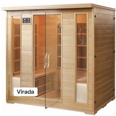 China 2025 Modern Style Traditional 3-4 Person Canadian Red Cedar/Hemlock Hot Rock Steam Shower Sauna Rooms for sale