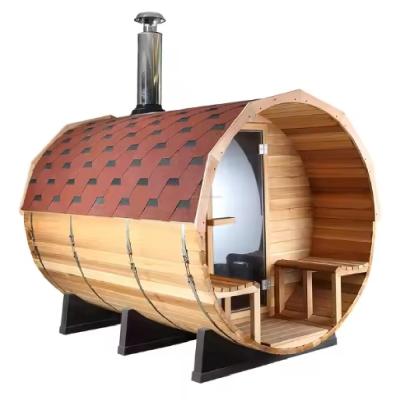 China Custom Traditional Sauna Room with Shower Carbon Far Infrared Combination 2-6 Person for sale