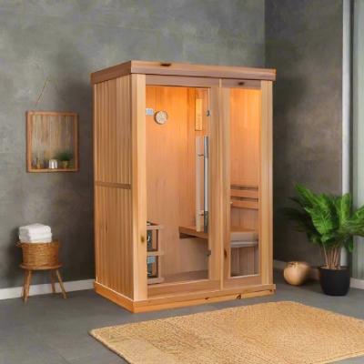 China Luxury Steam Room Sauna Room Made of Pure Canada Red Cedar for Beauty and Skin Care Therapy for sale