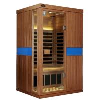 China Affordable 2-4 Person Sauna Room Forest Cabin Design with Wet Steam and Colorful Star Light for sale