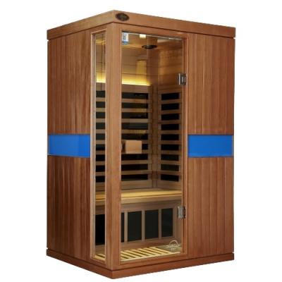 China Affordable 2-4 Person Sauna Room Forest Cabin Design with Wet Steam and Colorful Star Light for sale