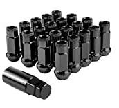 China Black Anti Theft M5 Titanium Wheel Nuts Titanium Lug Bolts GR2 for sale