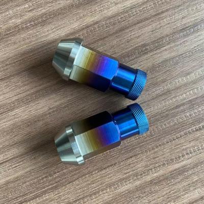 China Titanium GR5 Wheel Lug Nuts M12 / M14 X 1.25 / 1.5 X 45mm For Racing for sale