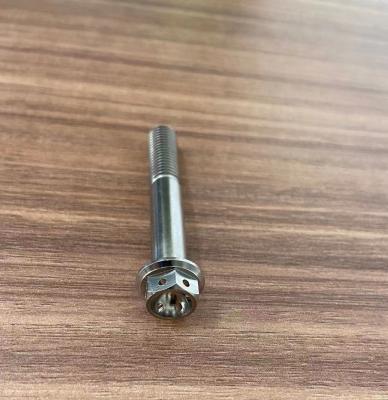 China Motorcycle GR5 Alloy Titanium Flange Bolts With Hole M5 M6 M8 M10 DIN 6921 for sale