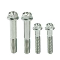 China Motorcycle GR5 Alloy Titanium Flange Bolts With Hole M5 M6 M8 M10 DIN 6921 for sale