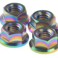 China DIN6923 GR5 Titanium Alloy Flange Nuts For Motorcycle / Car for sale