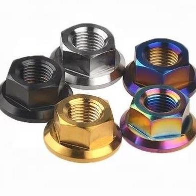 China DIN6923 GR5 Titanium Alloy Flange Nuts For Motorcycle / Car for sale