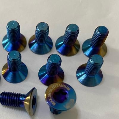 China Ti6al4v Countersunk Head Titanium Alloy Bolts 7991 Car Steering Wheel Screws for sale