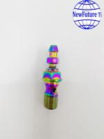 China Caliper Oil Pipe Double Hole Titanium Exhaust Screw Modification Accessories for sale