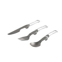 China Ultralight 162mm Titanium Folding Spork Weight 0.44 Oz Folding Titanium Spoon for sale