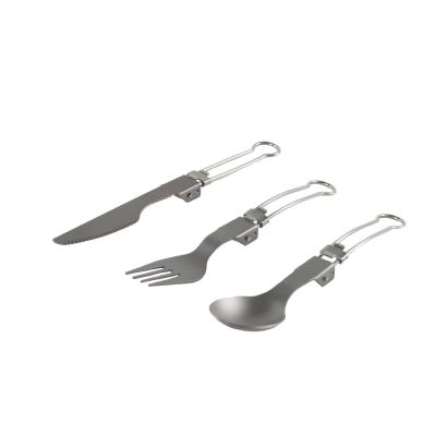China Ultralight 162mm Titanium Folding Spork Weight 0.44 Oz Folding Titanium Spoon for sale