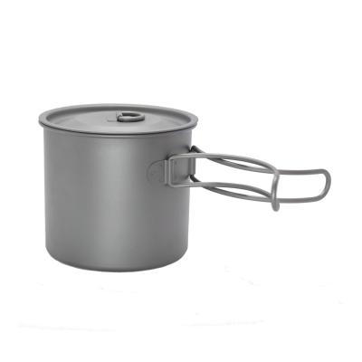 China 450ML Titanium Travel Mug ISO9001 Titanium Camping Cup With Handle Folded for sale