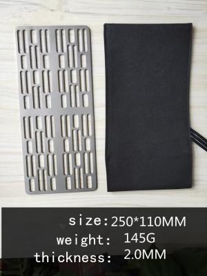 China Sand Blasting Grade 5 Outdoor Barbecue Grill Titanium Items 126g Non Stick for sale